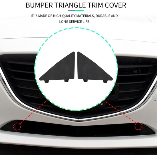 Sagrado Araba Ön Tampon Üçgen Ayar Kapağı Mazda 3 Axela 2014-2016 Için ...