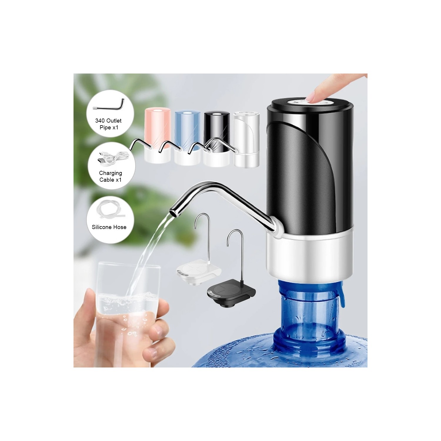 Beyaz Otomatik Yumru Su Şişesi Elektrikli Içme Suyu Pompalı Fiyatı