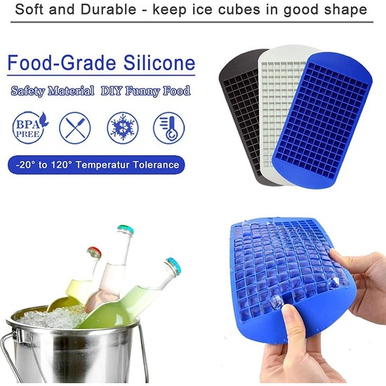6 Izgara-Koyu Mavi 160 Izgara Mini Silikon Buz Tepsisi Buz Fiyatı