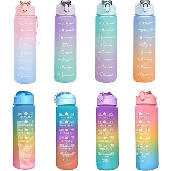 Renk 2 900 ml 900 ml Taşınabilir Su Şişesi Motivasyon Spor Fiyatı