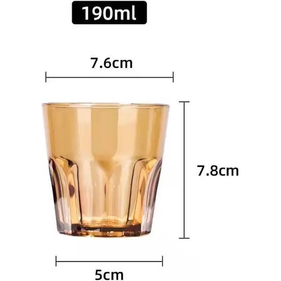 4 Adet Kahverengi 190 ml 4 Adet Akrilik Renk Bira Bardağı Fiyatı