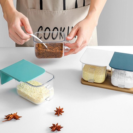 Koyu Mavi Mutfak Duvara Monte Baharat Kutusu Ev Toz Geçirmez Fiyatı