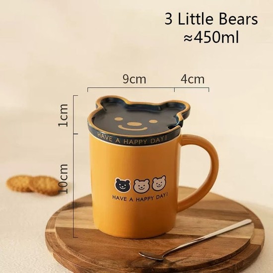 3BEAR450ML 400-450ML 300/450ML Karikatür Hayvan Seramik Fiyatı