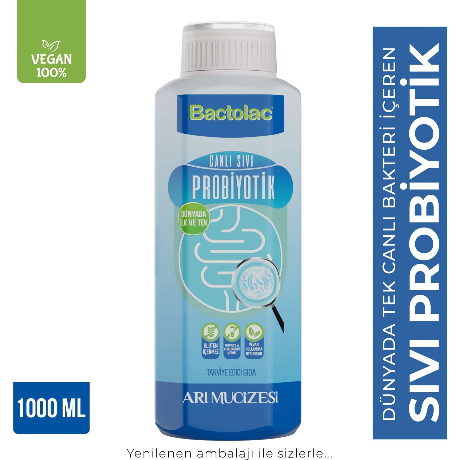 Bactolac Aktif Probiyotik - 1000 ml (Dünyada Canlı Organizma İçeren Tek ... Bactolac Aktif Probiyotik - 1000 ml (Dünyada Canlı Organizma İçeren Tek ...