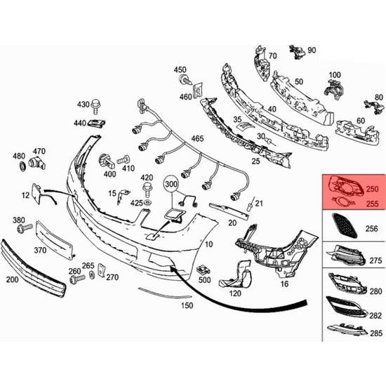 Sunshinee Ön Tampon Sis Farı Izgarası Krom Trim ile Mercedes Fiyatı