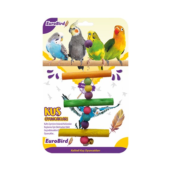 Eurobird Kuş Oyuncağı Renkli Üçlü Tahta Merdiven 453-3638 Fiyatı