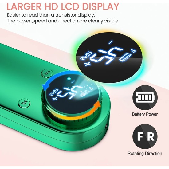 3Danlu JF106 Yeşil 2 Profesyonel Elektrikli Tırnak Matkap Fiyatı