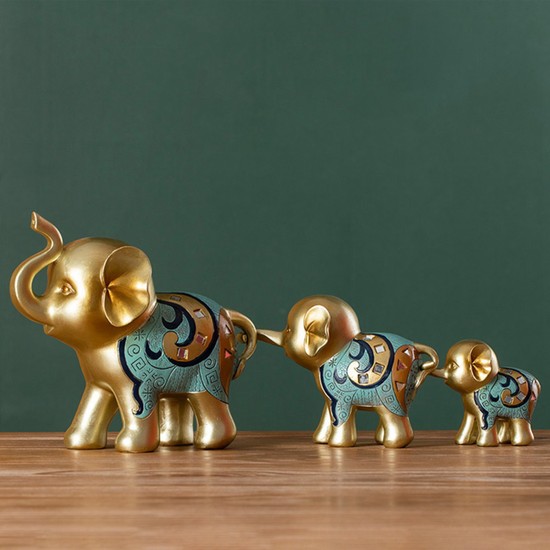 Humble 3 Adet Fil Heykeli Süslemeleri Ev Için Fil Figürleri Fiyatı