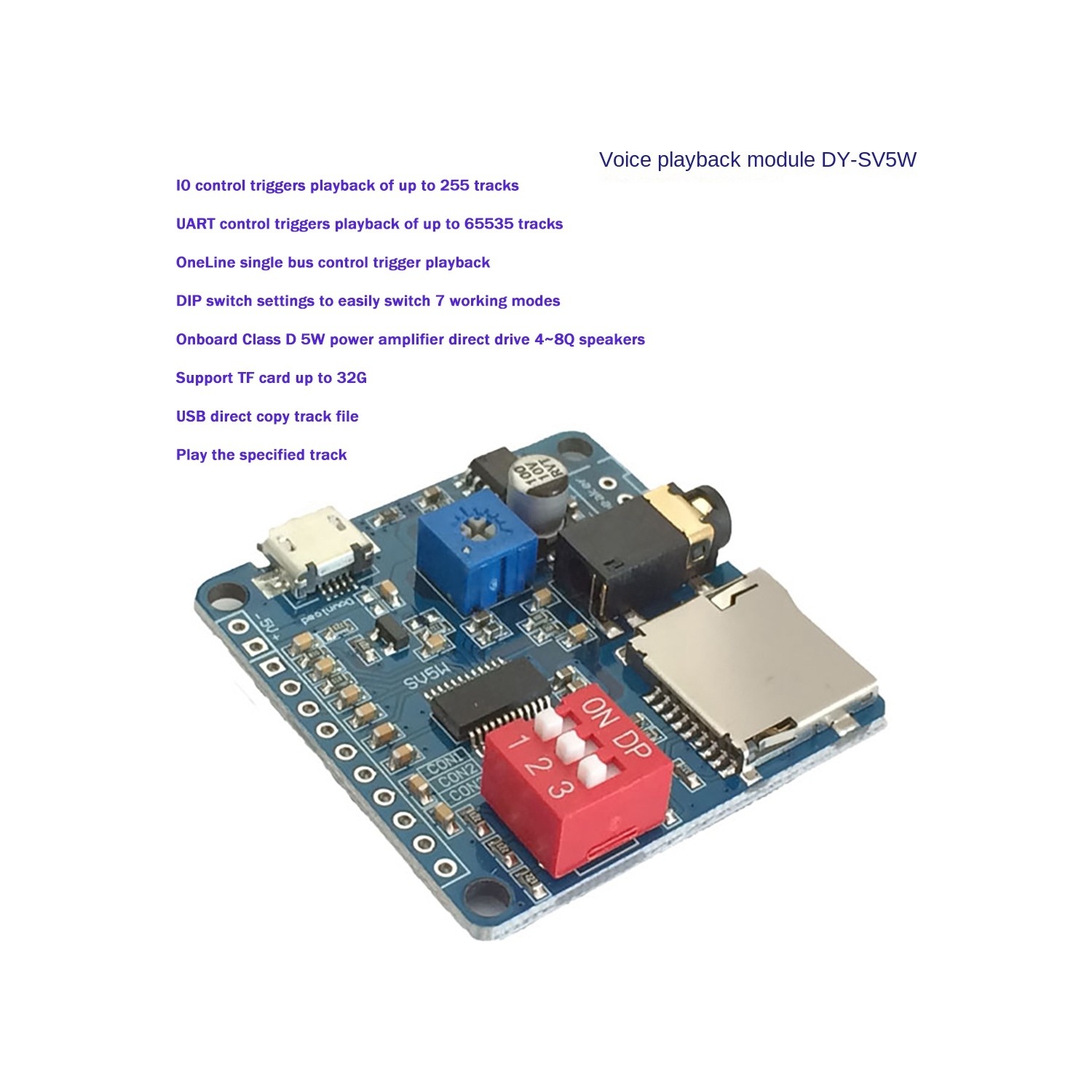 Decisive DY-SV5W Ses Çalma Modülü Mp3 Müzik Çalar Için Ses Fiyatı