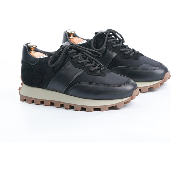 Sarasota Model Gerçek Deri El Yapımı Erkek Siyah Sneaker Fiyatı