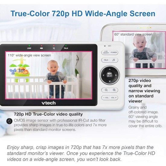 Vtech Vm901 Akıllı Wifi Bebek Monitörü 5 Inc 720p Ekran Fiyatı