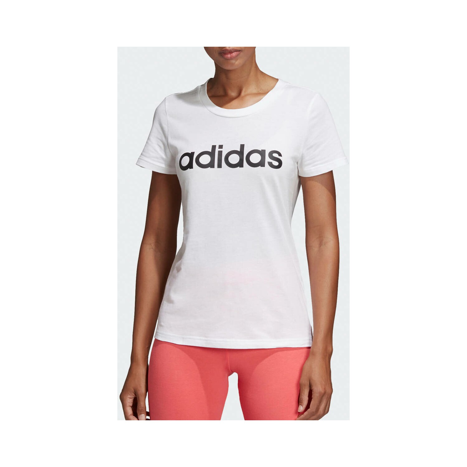 adidas W E Lin Slim T Beyaz Siyah Kadın T-Shirt DU0629 Fiyatı
