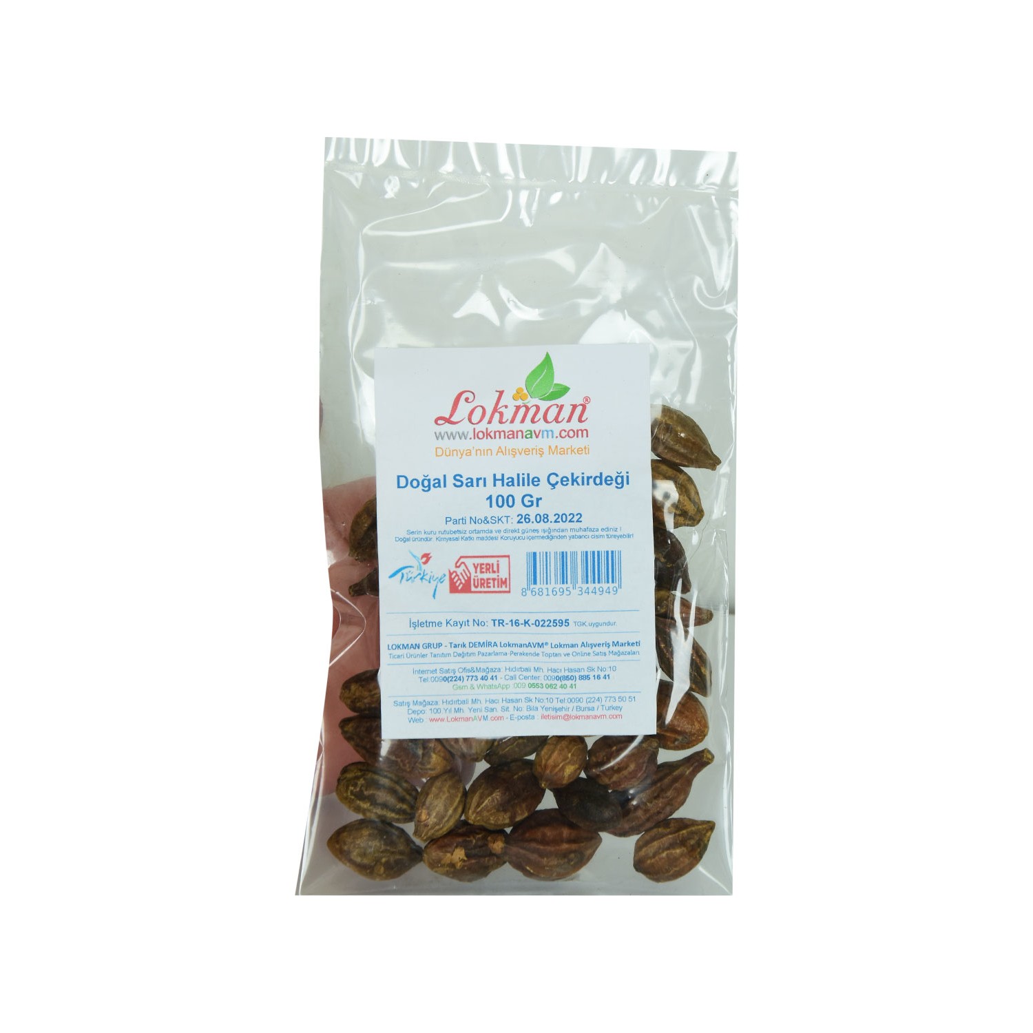 Doğal Sarı Halile Çekirdeği Sarı Helile 100 gr Fiyatı