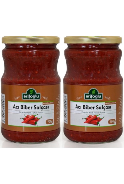 Arifoğlu Acı Biber Salçası Geleneksel Antep Yöresi 700 + 700 gr 2'li Set Arifoğlu Acı Biber Salçası Geleneksel Antep Yöresi 700 + 700 gr 2'li Set