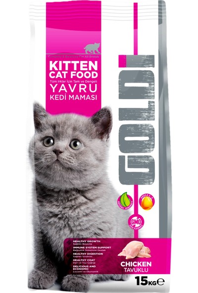 Goldi Kitten Tavuklu Yavru Kedi Maması 15 kg Goldi Kitten Tavuklu Yavru Kedi Maması 15 kg
