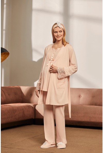 By Mecit 1623 Pudra 4 Parça Lohusa Set