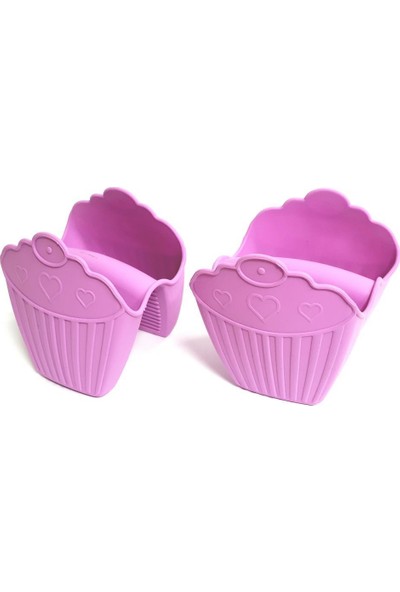 Baroness Silikon Fırın Eldiveni Eflatun 2'li