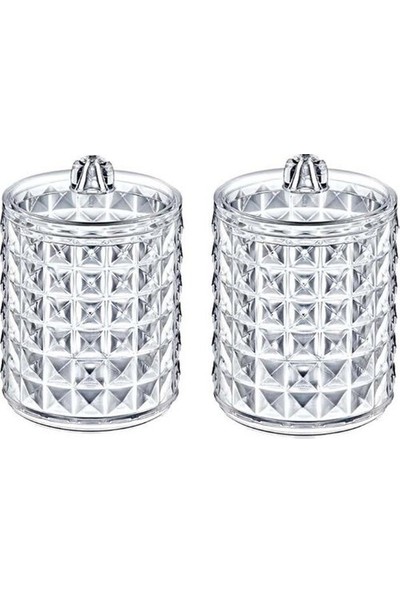Sas Diamond Silindir Pamuk Organizer 2'li Kristal 027 Sas Diamond Silindir Pamuk Organizer 2'li Kristal 027