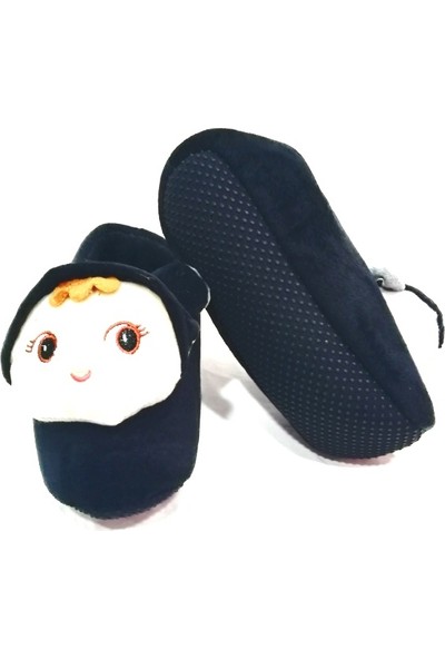 Mesko Kız Çocuk Siyah Desenli Panduf 2020-39