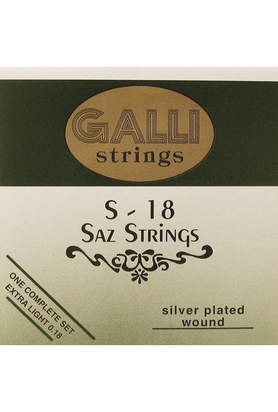 Galli S18 Bağlama Teli 0.18 Kısa Sap Saz Için S-18 Galli S18 Bağlama Teli 0.18 Kısa Sap Saz Için S-18