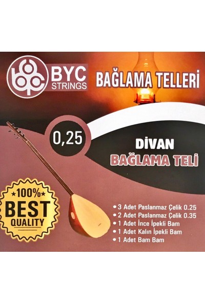 7nota BYC25 025 Divan Saz Teli Seti -Bam Bam Teli Vardır 7nota BYC25 025 Divan Saz Teli Seti -Bam Bam Teli Vardır