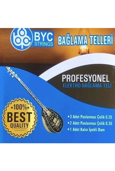 7nota BYC20E Elektro Bağlama Saz Teli Takım 0.20 7nota BYC20E Elektro Bağlama Saz Teli Takım 0.20