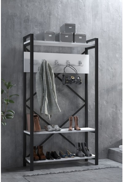 ADK1512 Liva Lüx Metal Portmanto Beyaz ADK1512 Liva Lüx Metal Portmanto Beyaz