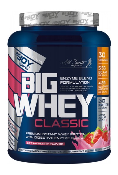 Bigjoy Sports Big whey Classic Whey Protein Tozu Çilek Aroma 915g Bigjoy Sports Big whey Classic Whey Protein Tozu Çilek Aroma 915g