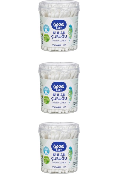 Wee Baby Kulak Çubuğu 100'LÜ (3 Adet)
