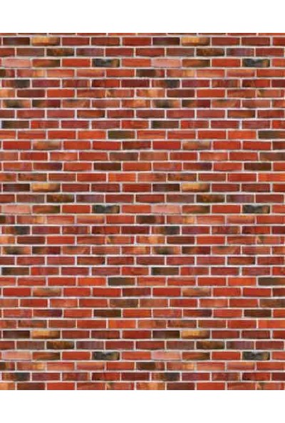 Eshel Maket Kırmızı Tuğla Desenli Karton Duvar 1/50 Ölçek 3'lü