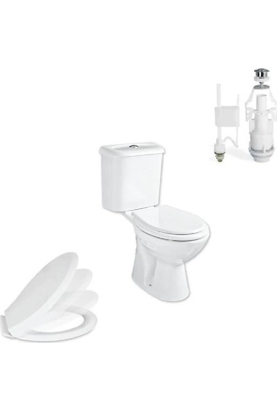 Güral Vıt Carmina Alttan Çıkışlı Klozet+Rezervuar Seti