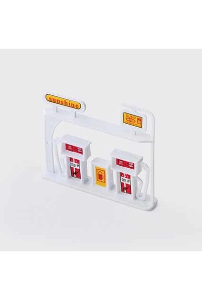 Eshel Maket Beyaz Benzin İstasyonu 1/50 Ölçekli 2'li