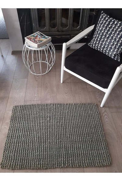 Giz Home Lido Jüt Halı 60 x90 cm Gri Giz Home Lido Jüt Halı 60 x90 cm Gri