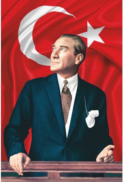 ZC Bayrak Atatürk Baskılı Türk Bayrağı Raşel Kumaş Dijital Baskı 70 x 105 cm ZC Bayrak Atatürk Baskılı Türk Bayrağı Raşel Kumaş Dijital Baskı 70 x 105 cm