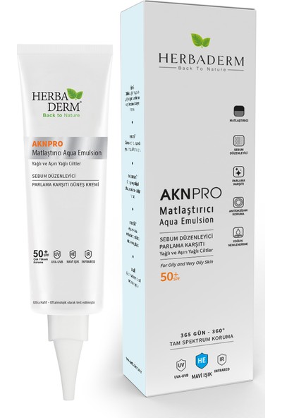 Herbaderm Aknpro Tam Spektrum Koruma Sebum Düzenleyici Yağlı Cilt Renksiz Herbaderm Aknpro Tam Spektrum Koruma Sebum Düzenleyici Yağlı Cilt Renksiz