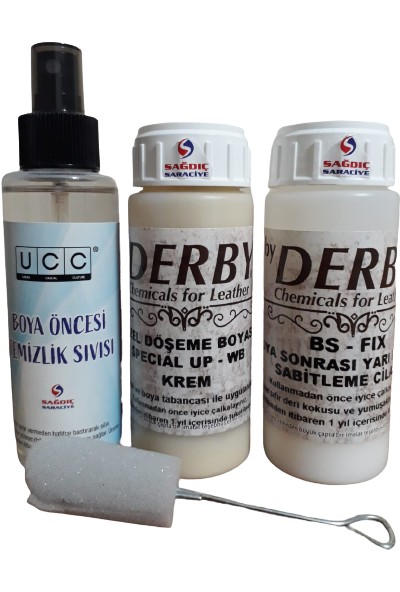 3'lü Derby Krem Deri Oto Direksiyon Döşeme Boyama Seti 3'lü Derby Krem Deri Oto Direksiyon Döşeme Boyama Seti