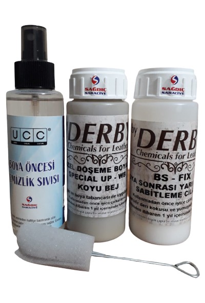 3'lü Derby Koyu Bej Deri Oto Direksiyon Döşeme Boyama Seti 3'lü Derby Koyu Bej Deri Oto Direksiyon Döşeme Boyama Seti