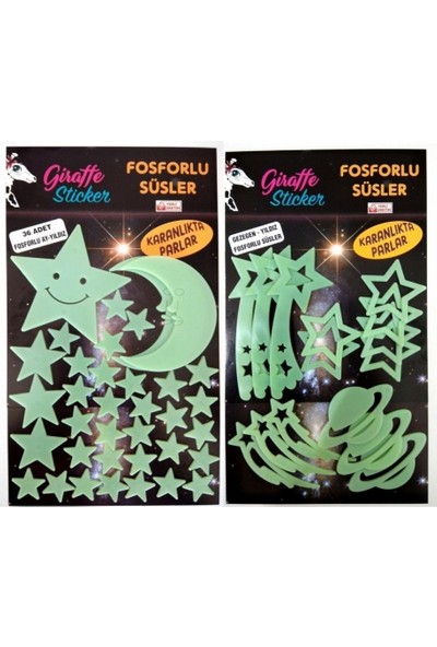 Artikel Karanlıkta Parlayan Ay Yıldız ve Gezegenler 2'li