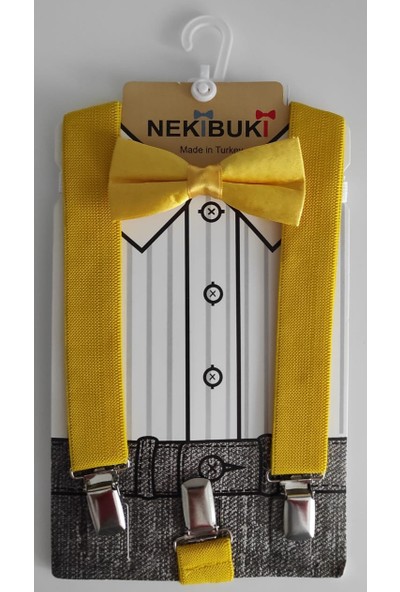 Nekibuki Erkek Çocuk Pantolon Askısı ve Papyon Takımı Nekibuki Erkek Çocuk Pantolon Askısı ve Papyon Takımı