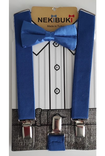 Nekibuki Erkek Çocuk Pantolon Askısı ve Papyon Takımı Nekibuki Erkek Çocuk Pantolon Askısı ve Papyon Takımı