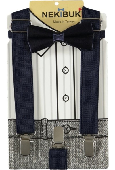 Nekibuki Erkek Çocuk Pantolon Askısı ve Papyon Takımı Nekibuki Erkek Çocuk Pantolon Askısı ve Papyon Takımı