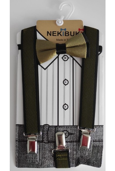 Nekibuki Erkek Çocuk Pantolon Askısı ve Papyon Takımı Nekibuki Erkek Çocuk Pantolon Askısı ve Papyon Takımı