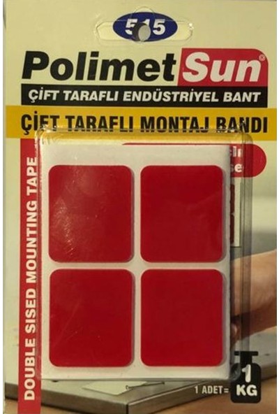 Bianca Polimetsun Çift Taraflı Montaj Bandı (12Lİ 25X30MM)