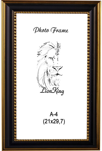 Lion-king 21X29,7 cm A4 Ebat Siyah Sarı Yaldız Renk Sertıfıka Fotoğraf Çerçevesi Duvara Asmalı Lion-king 21X29,7 cm A4 Ebat Siyah Sarı Yaldız Renk Sertıfıka Fotoğraf Çerçevesi Duvara Asmalı