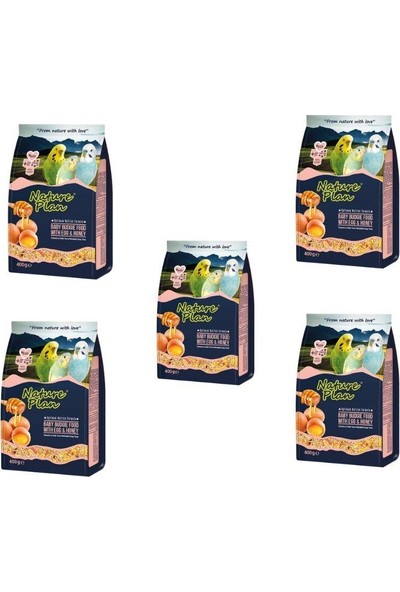 Nature Plan Yumarta ve Ballı Yavru Muhabbet Yemi 400 gr 5 Adet Nature Plan Yumarta ve Ballı Yavru Muhabbet Yemi 400 gr 5 Adet