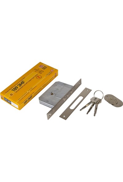Kale Kilit Kale 189/MF Gömme Emniyet Kilidi Milli 45 mm 3 Anahtarlı