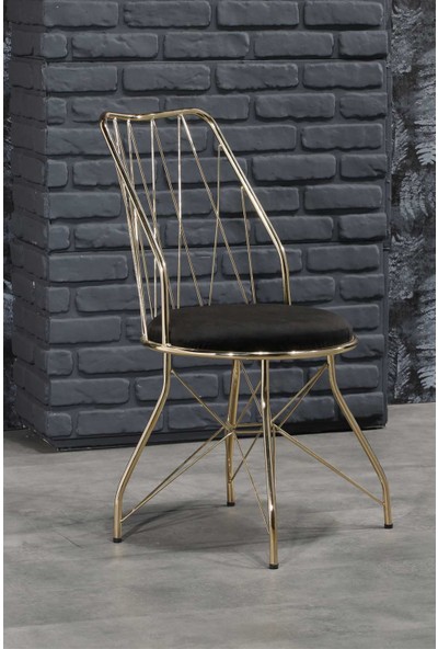 Ressahome Rosalin Gold Baklava Sandalye- Mutfak Sandalyesi