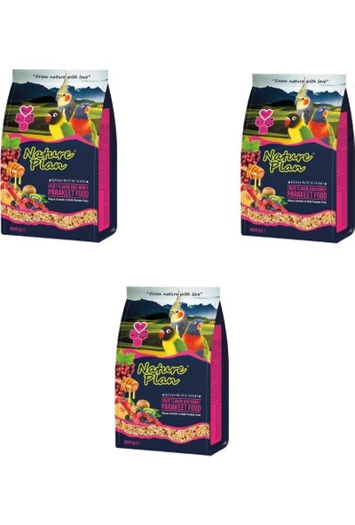 Nature Plan Paraket Yemi 800 gr 3 Adet Nature Plan Paraket Yemi 800 gr 3 Adet