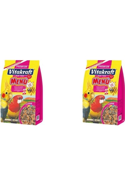 Vitakraft Premium Menü Jod Vital Paraket Yemi 1000 gr 2 Adet Vitakraft Premium Menü Jod Vital Paraket Yemi 1000 gr 2 Adet
