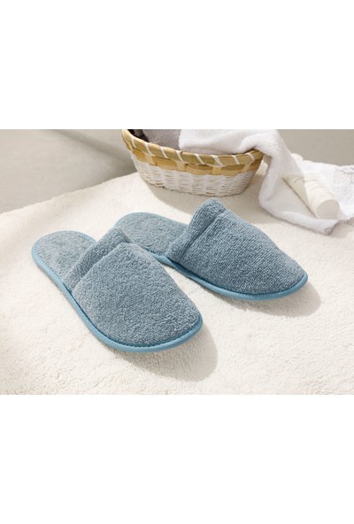 English Home Simple Pamuklu Erkek Banyo Terliği 40-44 Indigo